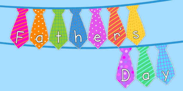 Father's Day Tie Banner | Bunting - Primary Resources