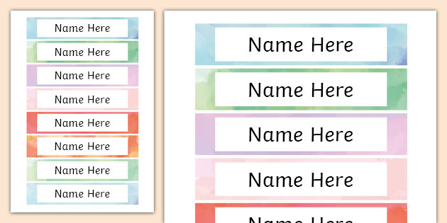 👉 Watercolour Editable Gratnells Tray Labels