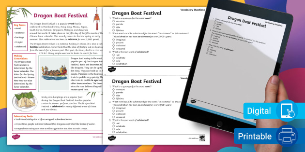 Dragon Boat Festival Fact File | 4th Grade | Twinkl USA