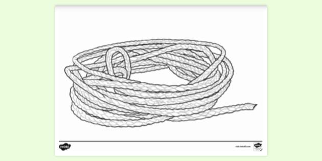 FREE! - Flax Rope Colouring | Colouring Sheets