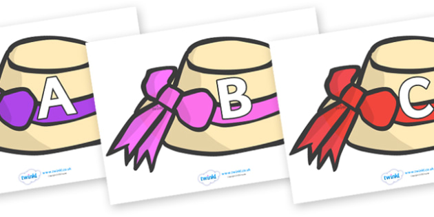 FREE! - A-Z Alphabet on Summer Hats (Teacher-Made)