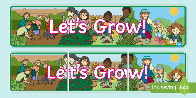 Let's Grow! Display Banner (Teacher-Made)