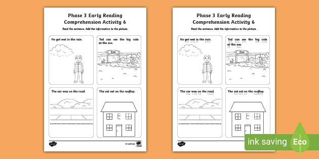 Phase 3 EYFS Reading Comprehension Activity 6 (teacher made)