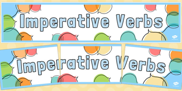 Imperative Verbs Display Banner (teacher made)