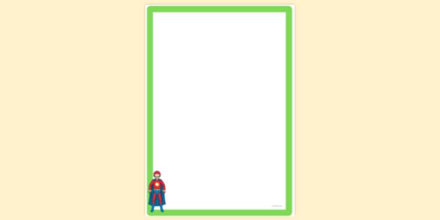 FREE! - Action Toy Superhero Page Border | Page Borders | Twinkl
