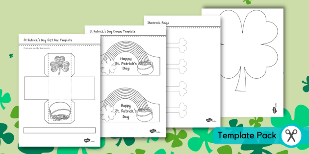 * NEW * Printable St Patricks Day Crafts Pack