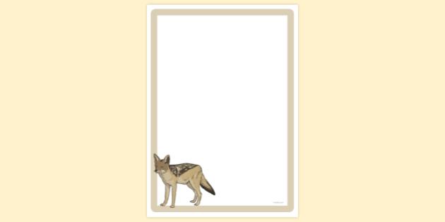 Jackal Page Border | Page Borders | Twinkl