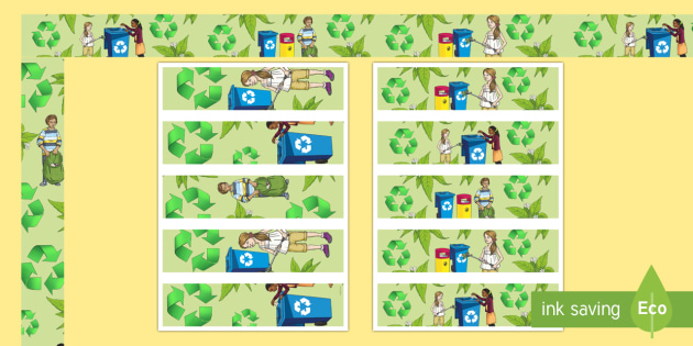 KS2 Recycling-Themed Display Borders