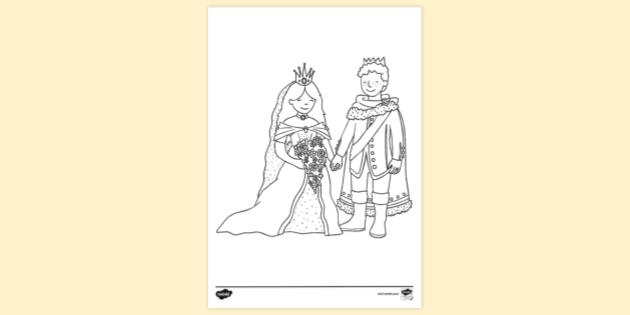 FREE! - Prince and Princess Colouring Page | Colouring Sheets