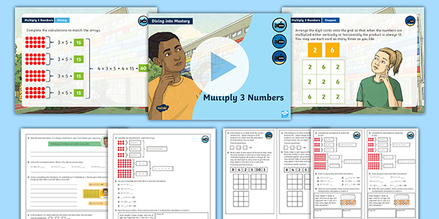 👉 White Rose Maths Mastery Supporting Year 4 Multiply 3 Numbers