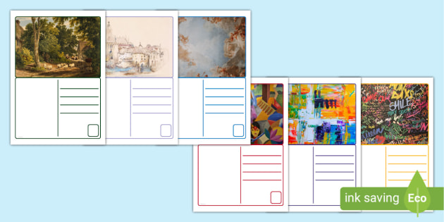 FREE! - Art Themed Postcards (Teacher-Made)
