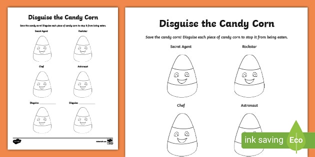 Disguise the Candy Corn Art Activity - Halloween Activity