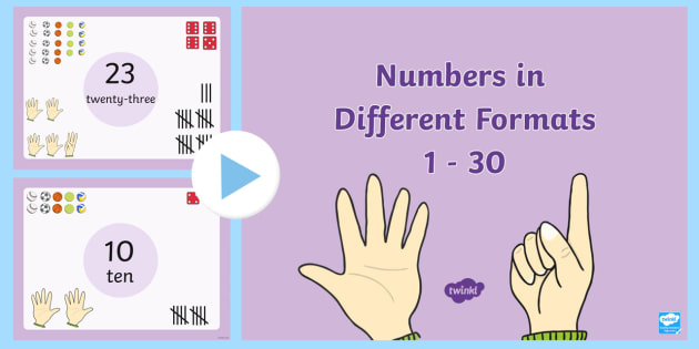 Numbers in Different Formats 1 30 PowerPoint