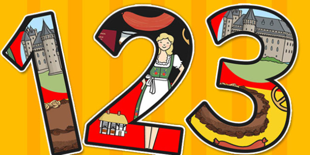 👉 German Themed A4 Display Numbers (teacher made)