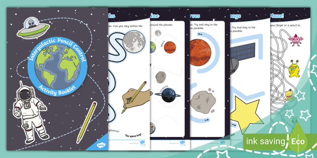 Space Pencil Control Activity Booklet (teacher made)