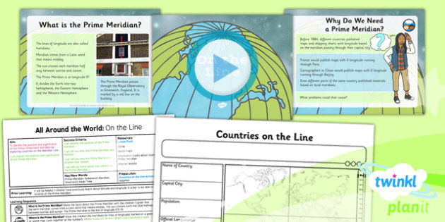 Geography: All Around the World: On the Line Year 4 Lesson Pack 5