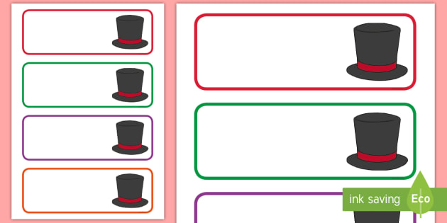 Hat-Themed Drawer Labels Hat-Themed Drawer Labels
