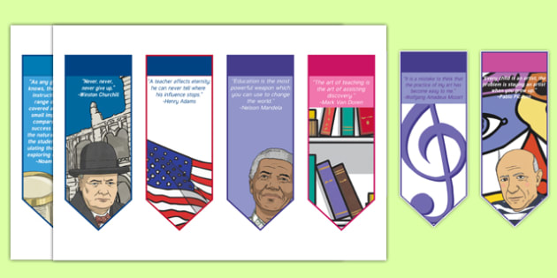 Teacher Encouraging Editable Bookmarks
