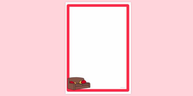 FREE! - Simple Blank Lounge Page Border | Page Borders | Twinkl