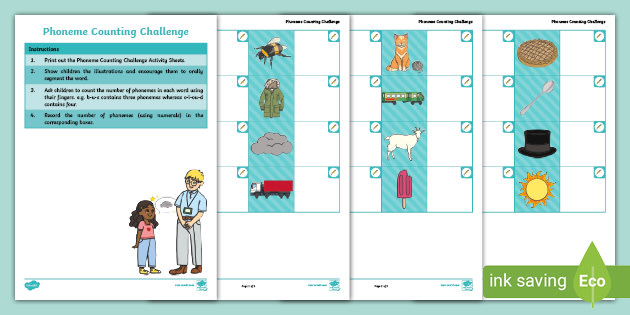 Phoneme Counting Challenge Activity (teacher made)