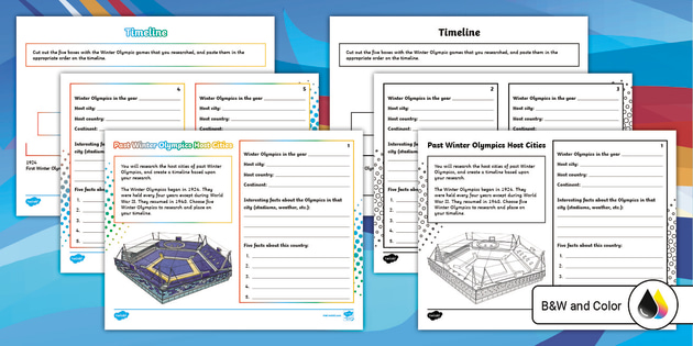 Past Winter Olympics | Research Activity | Twinkl