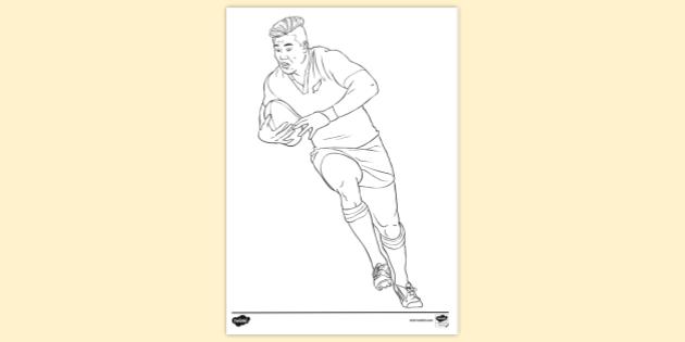 FREE! - Rugby Player Colouring Sheet | Colouring Sheets