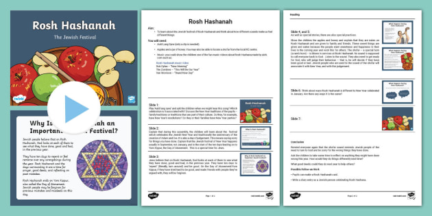 Rosh Hashanah Assembly PowerPoint and Script Pack