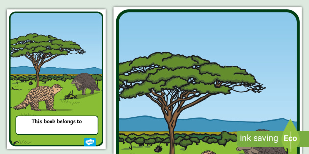 FREE! - Pangolin Themed Book Cover (teacher made)