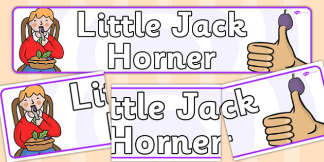 Little Jack Horner Display Banner