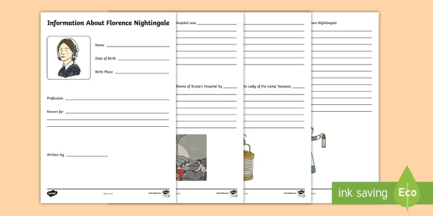 Florence Nightingale Information Writing Booklet