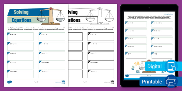 Formulating Equations Worksheets 6th Grade Writing Algebraic