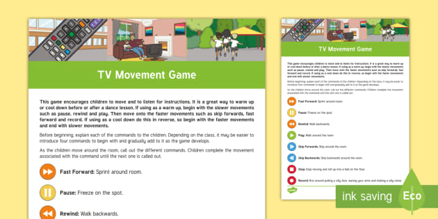 TV Movement Game Adult Guidance