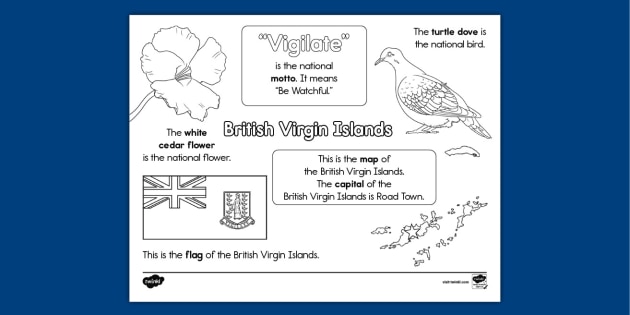 virgin islands flag coloring page