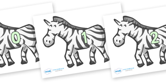 Numbers 0-31 on Zebras (teacher made)
