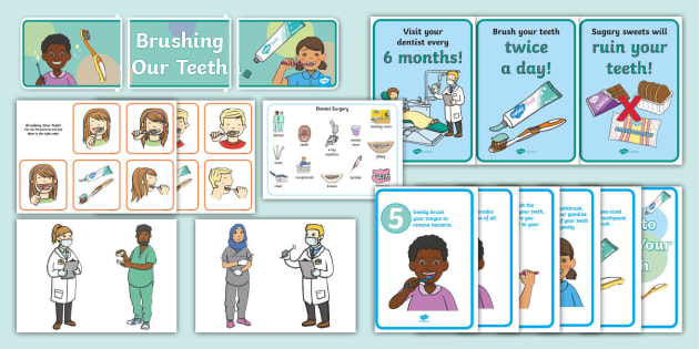 Brushing Teeth Display Pack (teacher made)