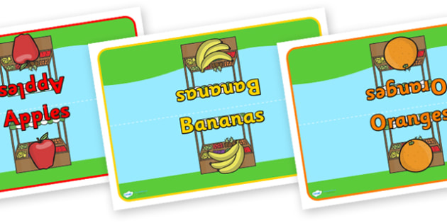 FREE! - 👉 Editable Class Group Table Signs (Fruit)