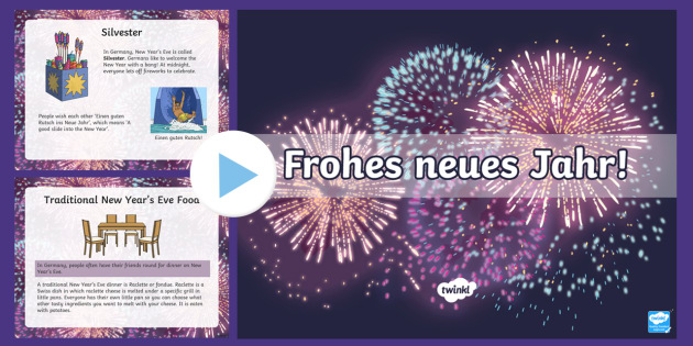 New Year's Eve in Germany Information PowerPoint