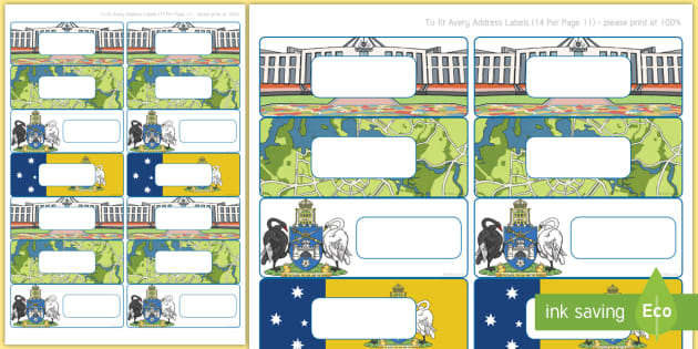 Canberra Student Excursion Labels