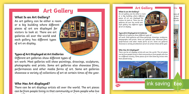 Art Gallery Fact File (teacher made)