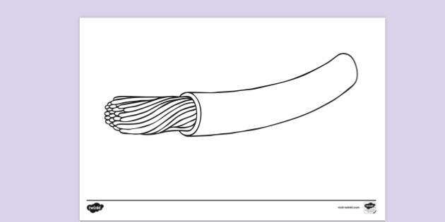 FREE! - wire insulator Colouring | Colouring Sheets