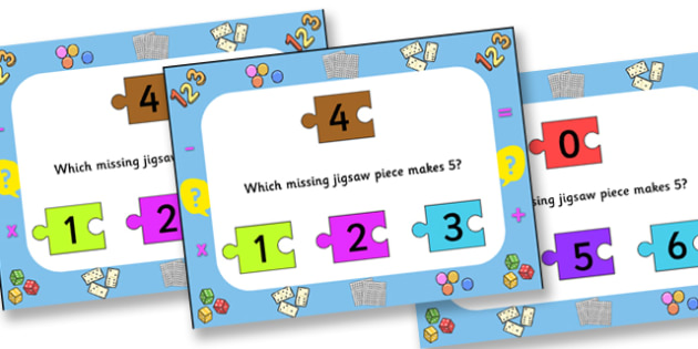 Number Bonds To Five Jigsaw PowerPoint (teacher made)