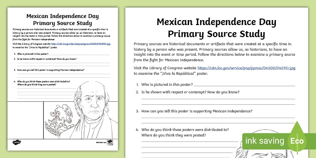 Mexican Independence Day Father Hidalgo Primary Source Study