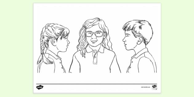 FREE! - Students Talking Colouring | Colouring Sheets