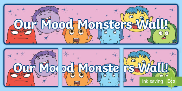 Mood Monsters Display Banner (teacher made)
