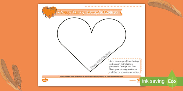 Orange Shirt Day Art Activity - Twinkl - CA (teacher made)