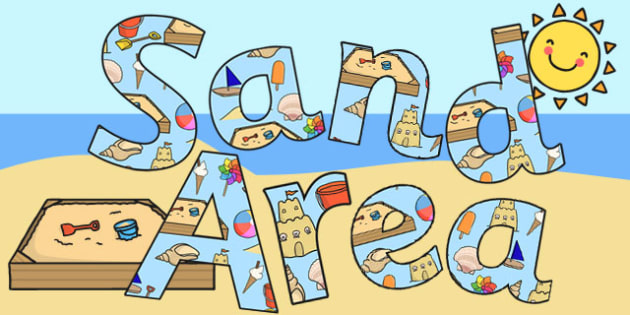 👉 Sand Area Display Lettering (teacher made)