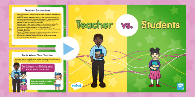 Teacher vs Students Get to Know You PowerPoint Game