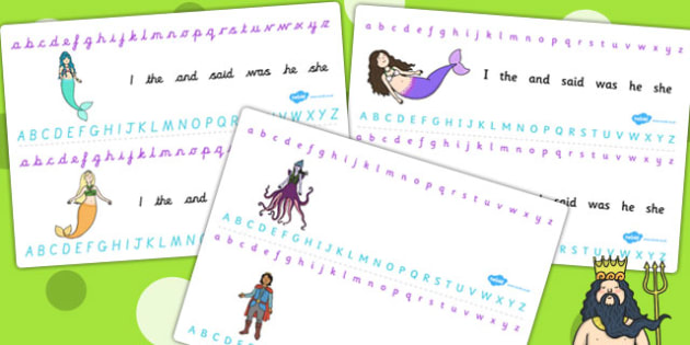 The Little Mermaid Alphabet Strips (creat de profesori)