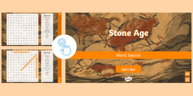 Interactive Stone Age Word Search Activity | Twinkl Go!
