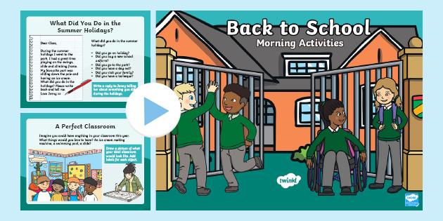 KS1 Morning Activities PowerPoint Classroom Wellbeing